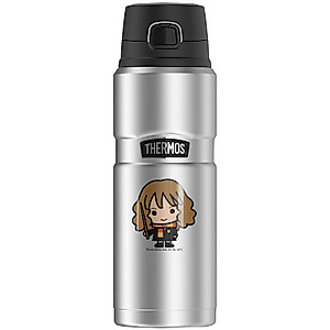 Harry Potter Cute Chibi Hermione, THERMOS STAINLESS KING Stainless Steel Drink Bottle, Vacuum insulated & Double Wall, 24oz