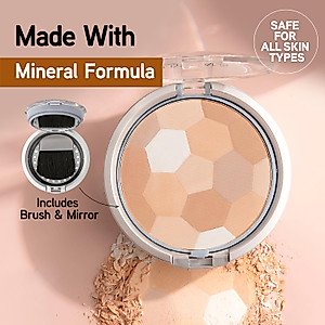 Physicians Formula Setting Powder Palette Multi-Colored Pressed Finishing Powder Translucent, Natural Coverage, Dermatologist Tested, Clinicially Tested