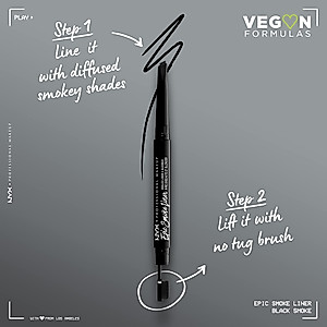NYX PROFESSIONAL MAKEUP Epic Smoke Liner, Vegan Smokey Eyeliner - Black Smoke (Black)