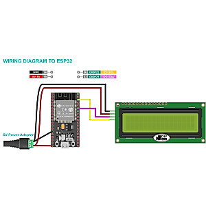 DIYables 2pcs LCD I2C 1602 for Arduino, ESP32, ESP8266, Raspberry Pi