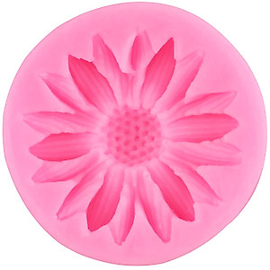 RFGHAC Chrysanthemum Flower Silicone Molds Sunflower Fondant Molds Cherry Blossoms Plum Blossoms Molds For Cake Decorating Cupcake Topper Candy Chocolate Gum Paste Set Of 8