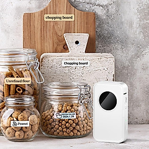 Phomemo Label Maker Machine with Tape, D35 Wireless Bluetooth Labels Maker Portable Mini Label Printer, Easy to Use with Smartphone Small Sticker Labeler Multiple Templates for Home Office organizing