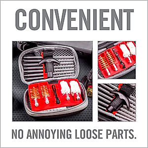 Real Avid Shotgun Cleaning Kit I 12 Gauge and 20 Gauge Cleaning Kit I Portable Shot Gun Trap Shooting Accessories Pouch Kit with Gun Cleaning Supplies,black