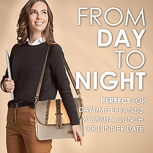 SIXTEASE Crossbody Bag for Women Vintage Style Genuine Leather, Upcycled Canvas, Rug, or Hair On - Cross Body Womens Bags with Inside Zipper Pockets - Larger Capella