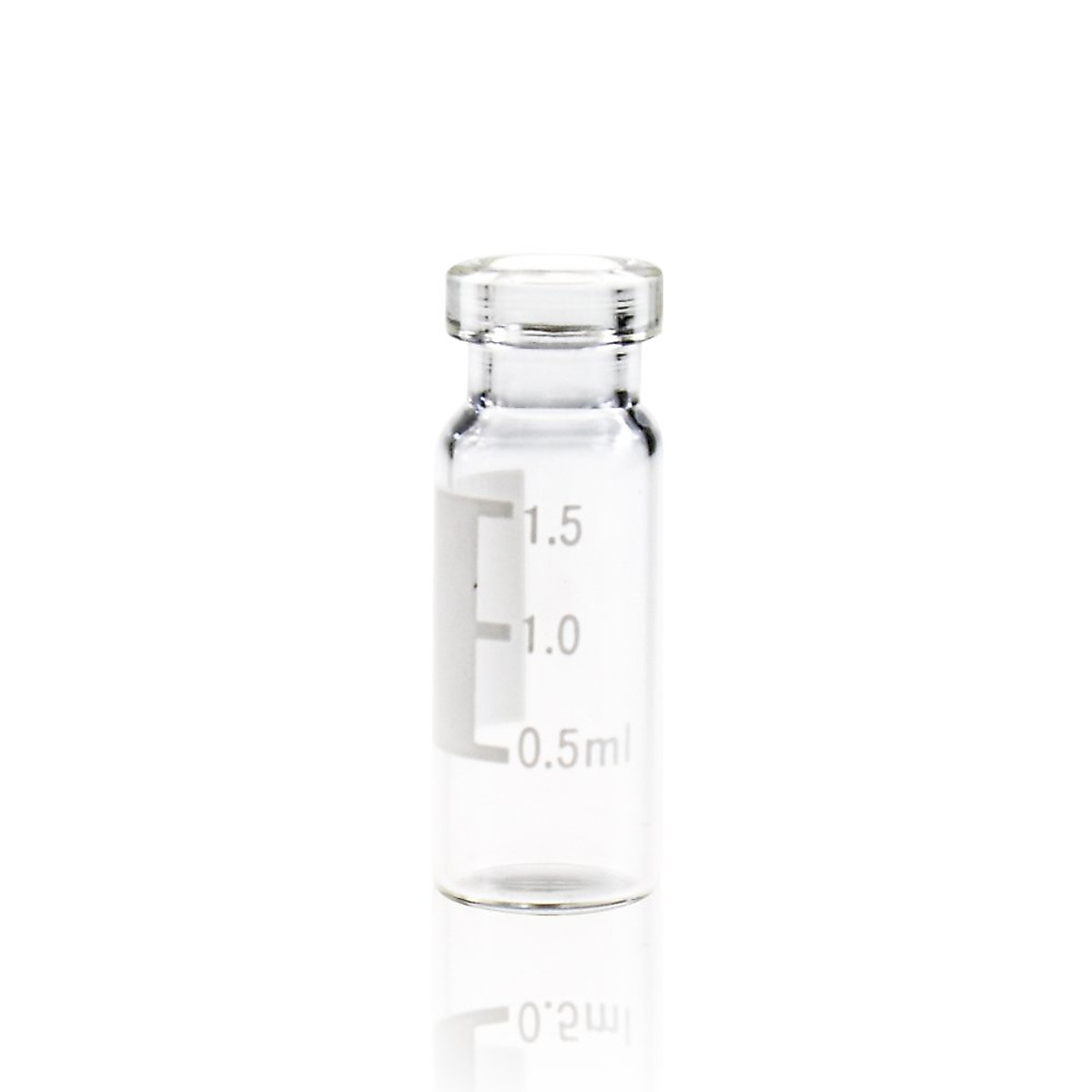 ALWSCI Clear Glass Flat Base Vial, 11 mm Wide Opening Crimp Top Vial, 2 mL Capacity, Pack of 100