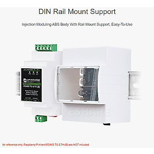 Raspberry Pi 4 Case, DIN Rail ABS Case for Raspberry Pi 4, Large Inner Space, Injection Moduling