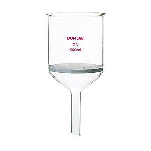 DONLAB EEA0153 Glass 150ml Buchner Filtering Funnel with Fritted Disc G3 Pore Size 16-30μm