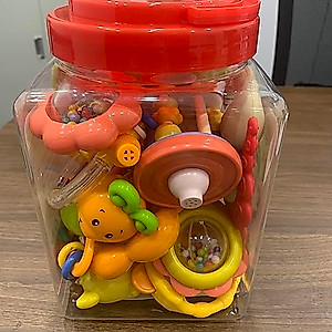 MOONTOY 12pcs Baby Rattles Set Teether Toys for Babies 0-6 Months Infant Christmas Stocking Stuffers Gifts, Baby Toys 6-12 Months Teething Toys 3-6 Months Newborn Boy Girl 0 1 2 3 4 5 6 7 8 9 10 Month