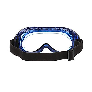 Sellstrom Safety Goggles – Odyssey II Eye Protection, S80200, Anti Fog, Scratch Resistant, Latex Free Protective Eye Shield for Men and Women with Dual Panel Clear Lens, Blue Frame