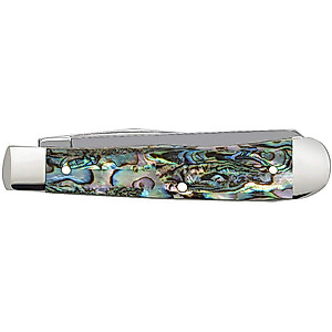 Case WR XX Pocket Knife Abalone Trapper Item #12000 - (8254 SS) - Length Closed: 4 1/8 Inches