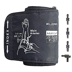 Extra Large Blood Pressure Cuff, ELERA 9”-20.5” Inches (22-52CM) XL Replacement Cuff for Big Arm, Compatible with Omron BP, Cuff Only