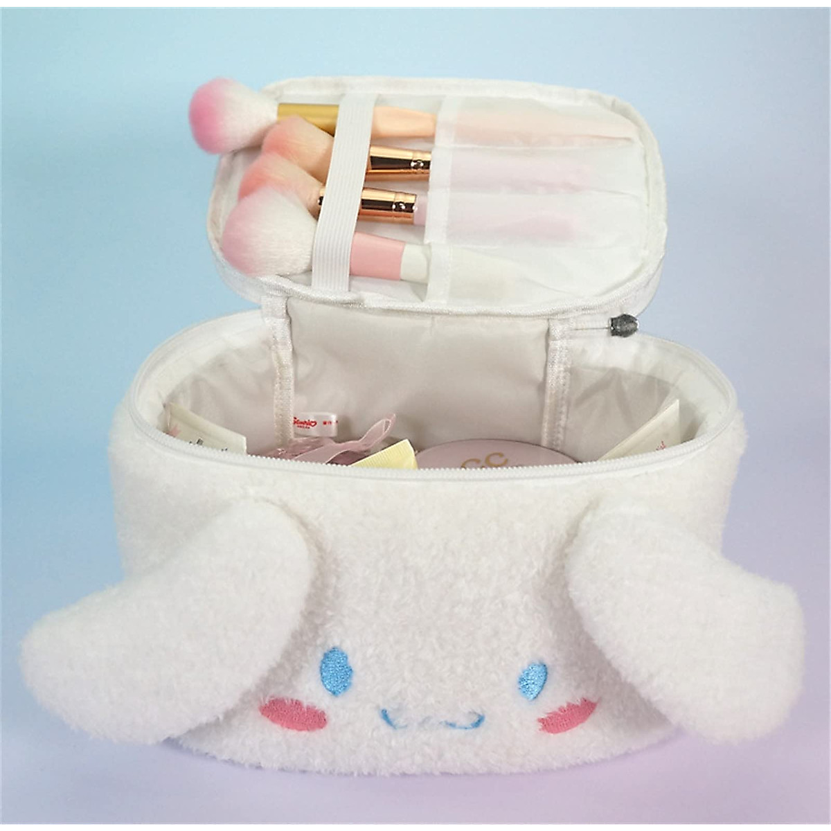 lierde Plush Bag Cosmetic Storage Bag Purse Storage Bag Packaging Christmas Decorations (Pink White)