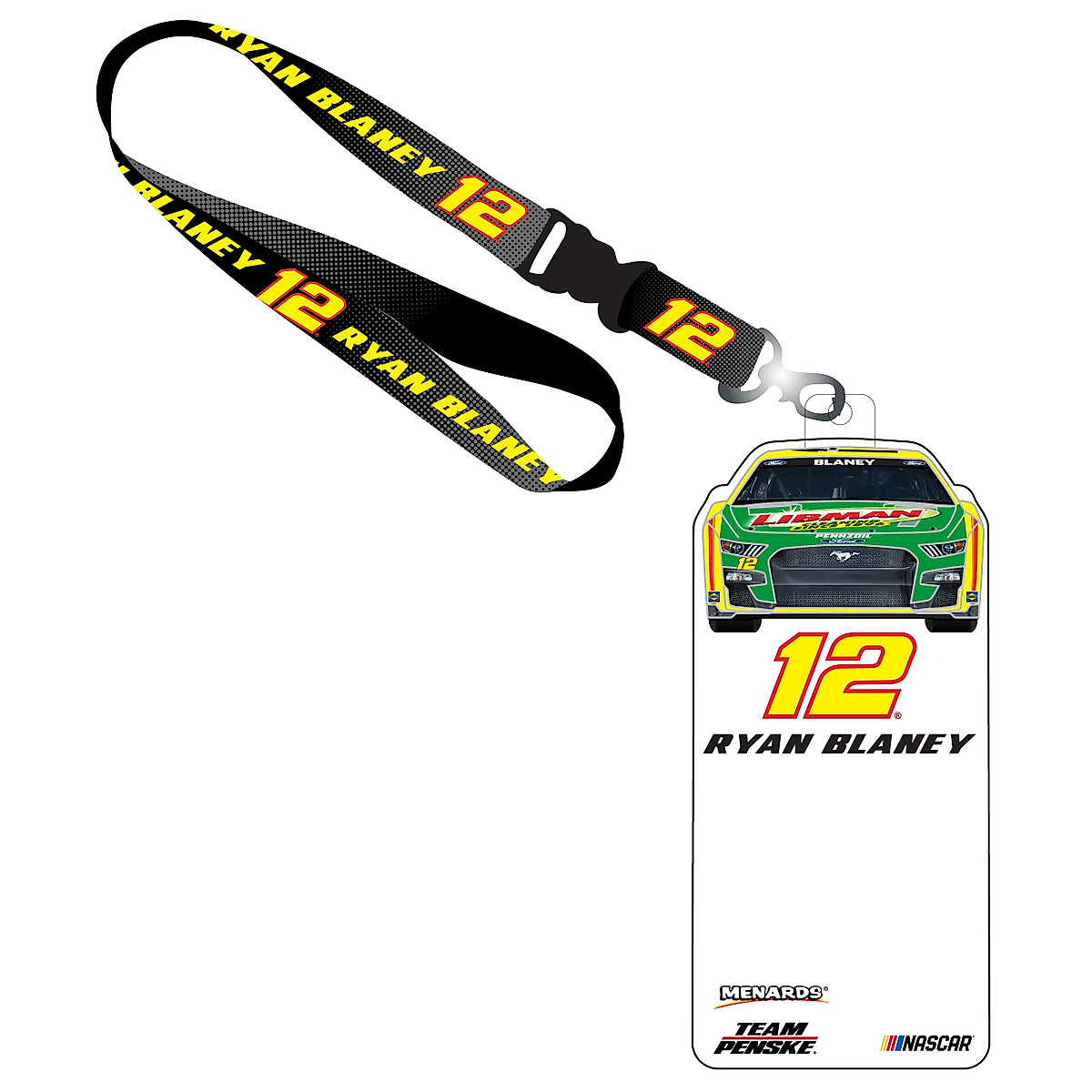 R and R Imports Ryan Blaney #12 Nascar Credential Holder with Lanyard New for 2022