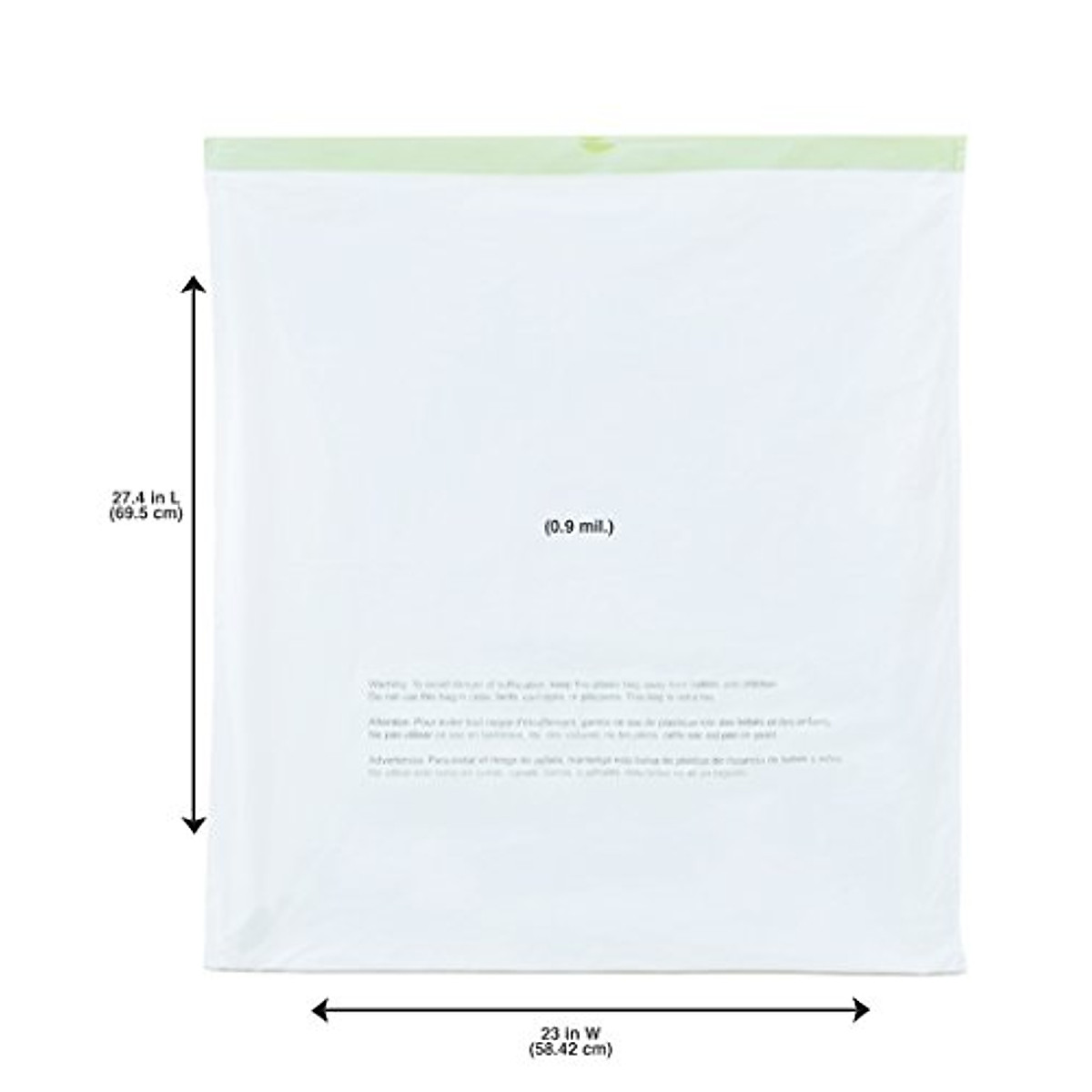 NINESTARS NSTB-10-30 Extra Strong White Trash Bag w/Drawstring Closure, 10 Gal. / 40 L., 30 count