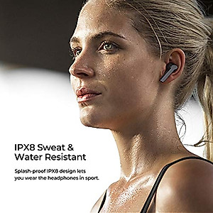 Wireless Earbuds, MBits S Bluetooth 5.0 Earbuds with Microphone, Wireless Earphones Compatible with iPhone Android, Wireless Headphones Deep Bass/35H Playtime/IPX8 Waterproof/Touch Control for Sports