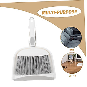 Amosfun 1 Set Mini Broom Dustpan Desktop Dustpan Car Gaps Brush Car Broom Table-top Cleaning Brush Table Whisk Brooms Table Top Brush Small Broom Dustpan Desktop Cleaning Broom Pp