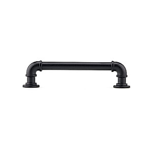 Richelieu Hardware BP2209128900 Steampunk Collection 5 1/32 in (128 mm) Center Matte Black Eclectic Cabinet Pull