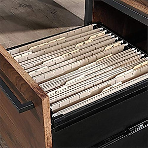 Sauder Nova Loft L-Shaped Desk, L: 65.98" x W: 65.98" x H: 29.53", Grand Walnut Finish