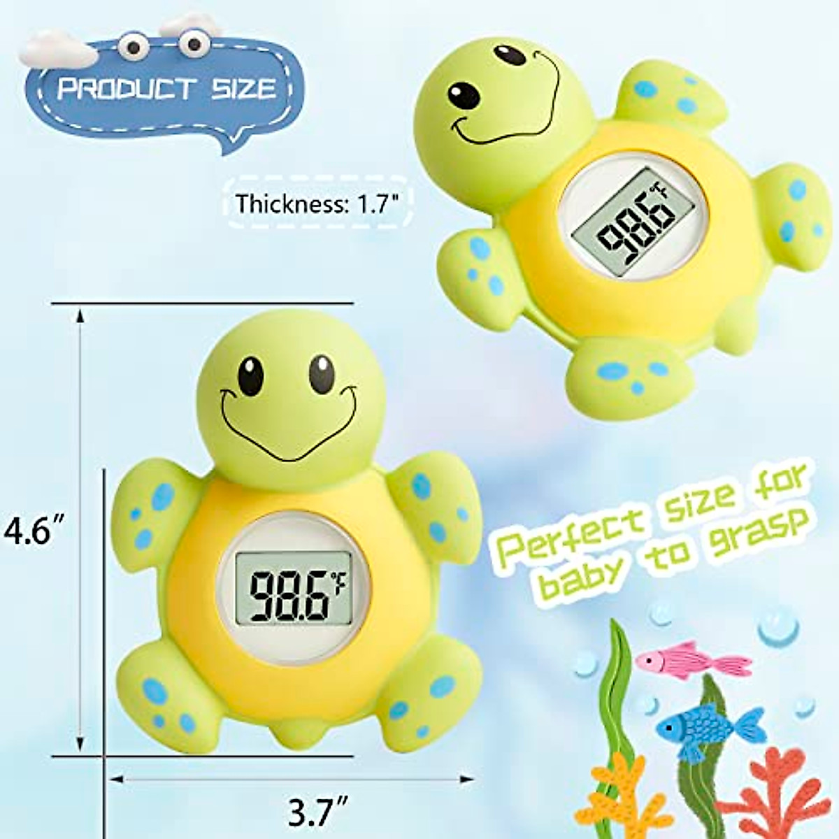 Cushore Baby Bath Thermometer (Upgraded Version) with Automatic Water Induction Switch, Baby Bath Float and Play Toy for Infant, Smart Accurate Bathroom Safety Temperature Thermometer ℃/℉