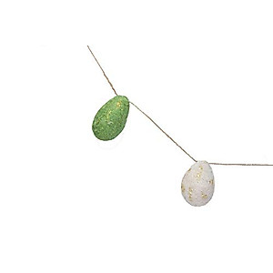 De Kulture Handmade Premium Wool Felt Easter Stuffed Egg Garland Eco Friendly Eastertide Wall Hanging Home Office Wedding Party Holiday Decoration Banner |48 Inch