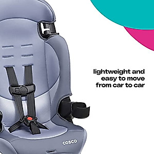 Cosco Finale DX 2-in-1 Booster Car Seat, Extended Use: Forward-Facing, Belt-Positioning Booster in Organic Waves