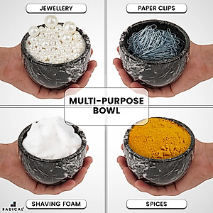 Radicaln Marble Shaving Cream Bowl Black 4' x 3' Inches Handmade Shaving Bowl Mens Barber Supplies - Bowl For Esthetician Supplies Like Shaving Gel - Used By Barber For Beard Bar Clean Up