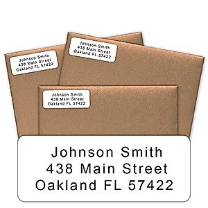 Return Address Labels Personalized Stickers – 150 Personalized Address Labels Self Adhesive, Simple Flat Sheet Return Address Stickers for Envelopes, Quality Custom Address Labels, White Return Label