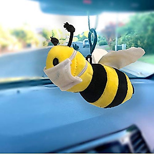 Set of 3 Plush Soft Stuffed Toy Honey Bumble Bees with Removable Masks