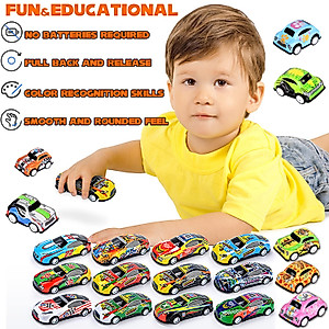Qiuttnqn 50 PCS Mini Pull Back Cars,Fun Bulk Race Car Set,Mini Die-Cast Race Cars for Kids,Carnival Prizes for Boys and Girls,Christmas,Birthday,Party Gifts,Party Favors