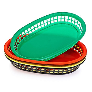 New Star Foodservice 44089 Fast Food Baskets, 10.5 x 7 Inch, Set of 12, Yellow