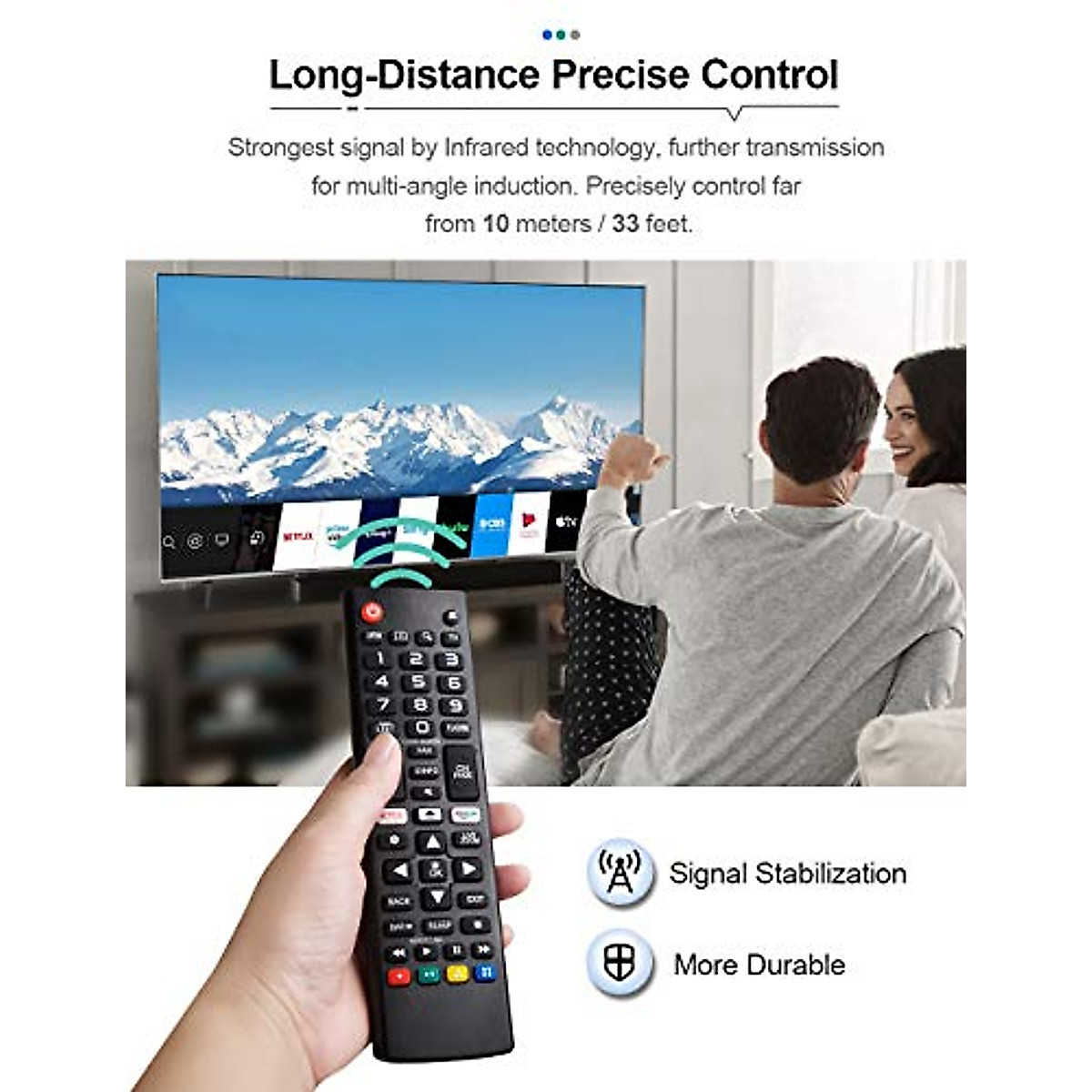 Universal Remote Control for All LG Smart TV LCD LED OLED UHD HDTV Plasma Magic 3D 4K Webos TVs AKB75095307 AKB75375604 AKB75675304 AKB74915305 AKB76037601 AKB75675313 AKB75855501