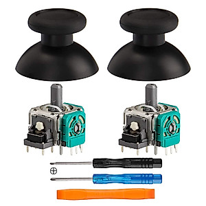 TOMSIN 2pcs Replacement Analog Module 3D Joystick Sensor Thumbsticks for Switch Pro Controller