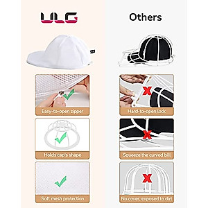 Baseball Cap Hat Washer for Washing Machine, 2 Pack ULG Hat Cleaner for Baseball Caps, Hat Organizer/Cap Washer for Dishwasher, Washing Hat Rack Hat Holder