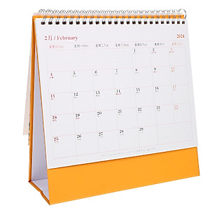 MAGICLULU Decor Office Table Calendar Office Standing Calendar Tabletop Standing Calendar Office Monthly Calendar Small Calendar Monthly Calendar Ornament Home Supply Household Products Desk