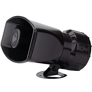 FARBIN Car Siren Horn 7 Tone Police Siren Vehicle Loudspeaker with Handheld Microphone Amplifier 12V 100W Emergency Sounds Siren Electric Horn with Mic PA