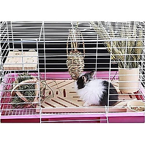 Litewoo Rabbit Scratching Pad Molar Board Natural Wooden Rabbit Teeth Chew Toys for Bunny Chinchilla Guinea Pig Rabbit Antiskid Edible Natural Wood Board