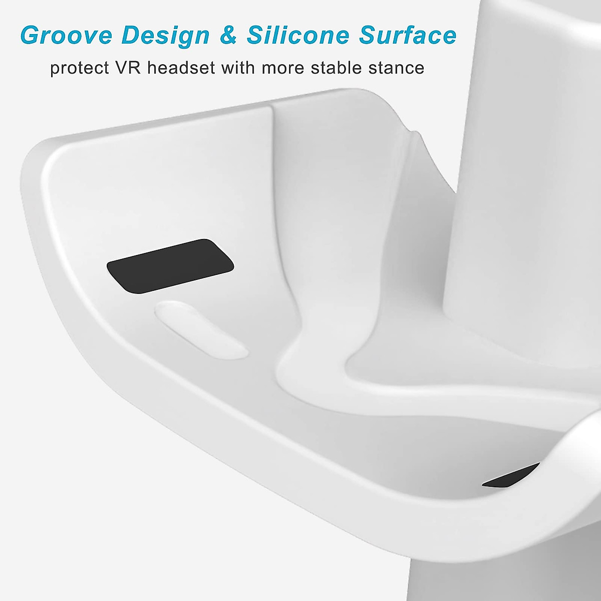 NEWENMO Upgraded Accessories for VR Stand Switch Stand, VR Stand for Quest 2/Quest/Rift S/HP Reverb G2 Headset Touch Controllers (White)