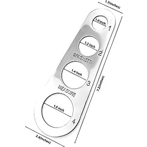 Pack of 2 Stainless Steel Spaghetti Pasta Measuring Tool with 4 Serving Portion to Properly Measure Spaghetti- Salesdude Kitchen Gadgets, Silver, 7-1/4 inches, c-30
