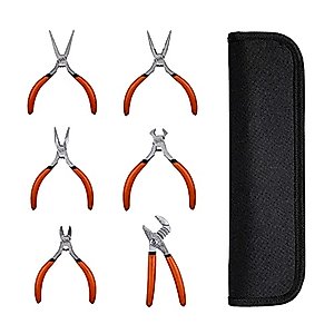 BLACK+DECKER Plier Set, Mini, 6-Piece, Easily Bend and Cut Wires (BDHT84003)
