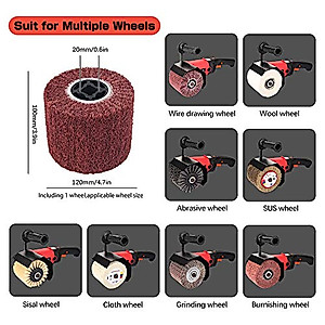 Handheld 1400W Metal Burnishing Machine,Electric Sander Polisher for Wood Stainless Steel Polishing with One Wheel,8 Variable Speed,Lock Switch,Auxiliary Handle(UL Certified)