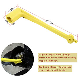 Yoursme Polymer Light-Weight Propeller Wrench 1-1/16" Nut Wrench for Mercury/Alpha Replaces 91-859046Q4 (Yellow)