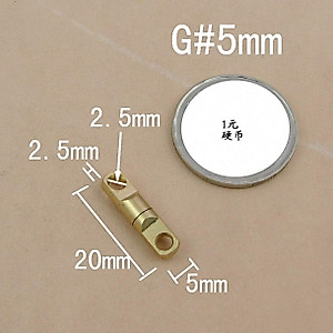 ZHONGJIUYUAN 20-Pack 5mm Ball Bearing Swivels, Brass High Strength Ball Bearing Swivel, Saltwater Fishing Tackle Swivels Connectors,Keychain Rotating Connector