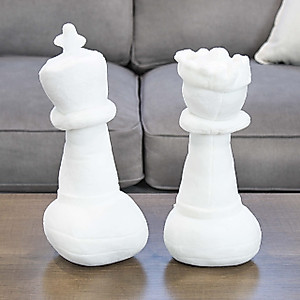Attatoy Plush Chess Pieces (Set of 2): King and Queen Stuffed Toy Chess Game Figures
