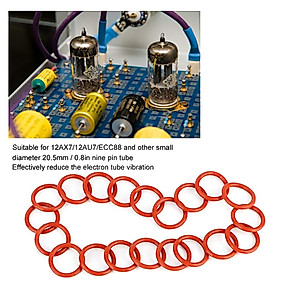 Aramox Tube Damper, 20pcs Tube Damper Silicone Rings Fit for 12AX7 12AU7 12AT7 12BH7 EL84