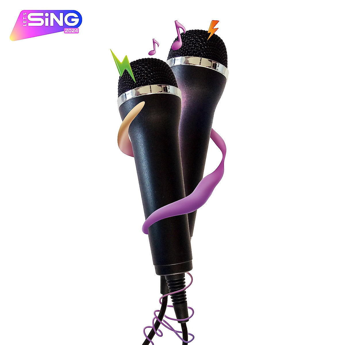 Let's Sing 2024 + 2 soft bundled mics - PlayStation 5