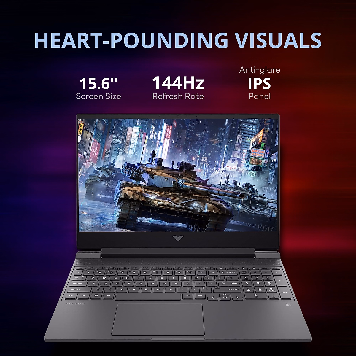 HP 2023 Victus 15.6" 144Hz FHD Gaming Laptop, Intel Core i5-13420H, 32GB RAM, 1TB PCIe SSD, NVIDIA GeForce RTX 3050, Backlit Keyboard, HD Webcam, Win 11 Pro, Blue, 32GB Snowbell USB Card