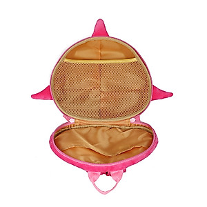 Supercute Kid's Backpack 3D Shark Shape With Toddler Safety Harnesses & Leashes, Preschool Backpack for 2-5 Years Old Girls Boys (Rose)