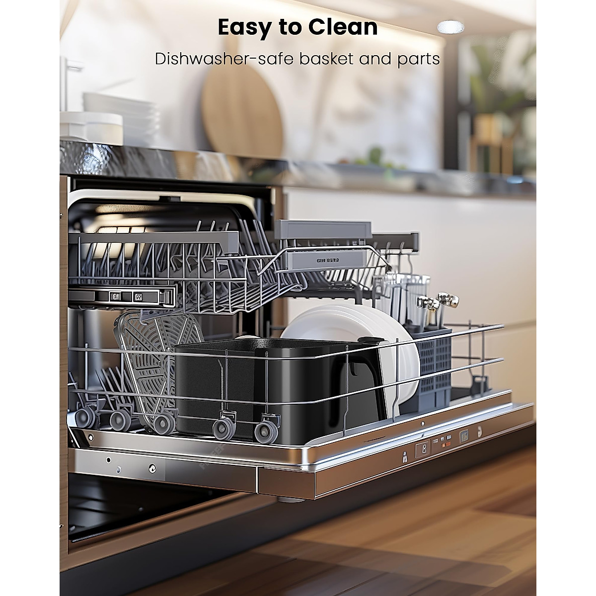 Nuwave Brio Plus Air Fryer 8 Qt, New & Improved, PFAS-FREE, 7 Digital One-Touch Cook Functions that AIR FRY, BAKE, ROAST, DEHYDRATE, TOAST, REHEAT, PREHEAT, 150 Presets, 50°F~400°F, 700/1500/1800W