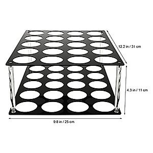 Vinyl Roll Storage Rack 20 Holes Acrylic Vinyl Rolls Holder Organizer Display Storage Stand for Art Craft Paper Room Decor (Aperture 2 Inch)