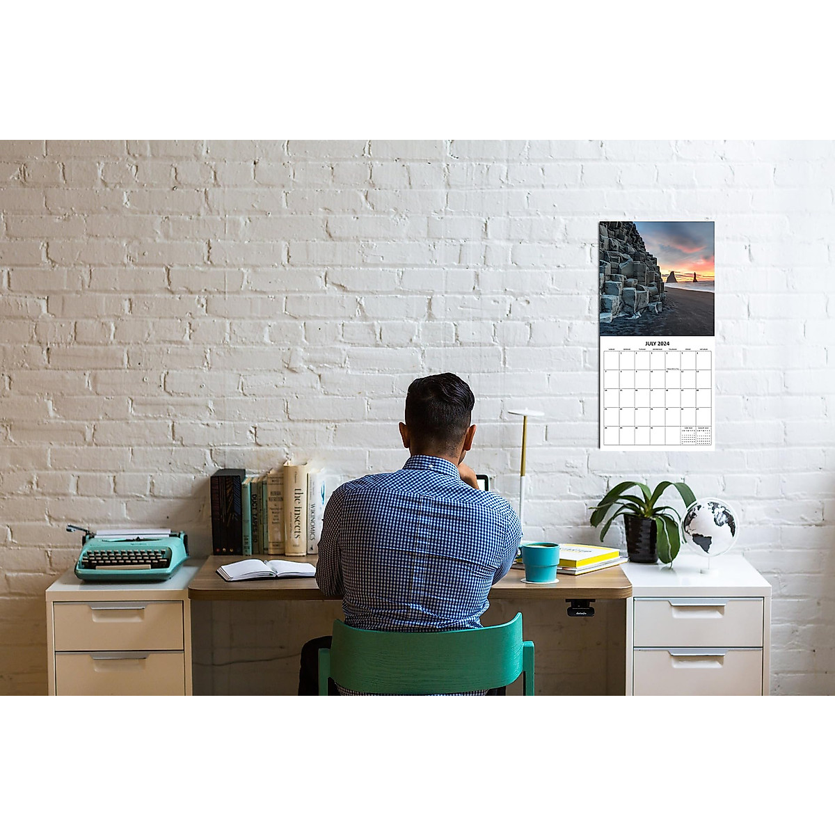 2024 Beaches Monthly Wall Calendar | 12" x 24" | Thick Sturdy Paper | Nature Landscapes Calendar 2024